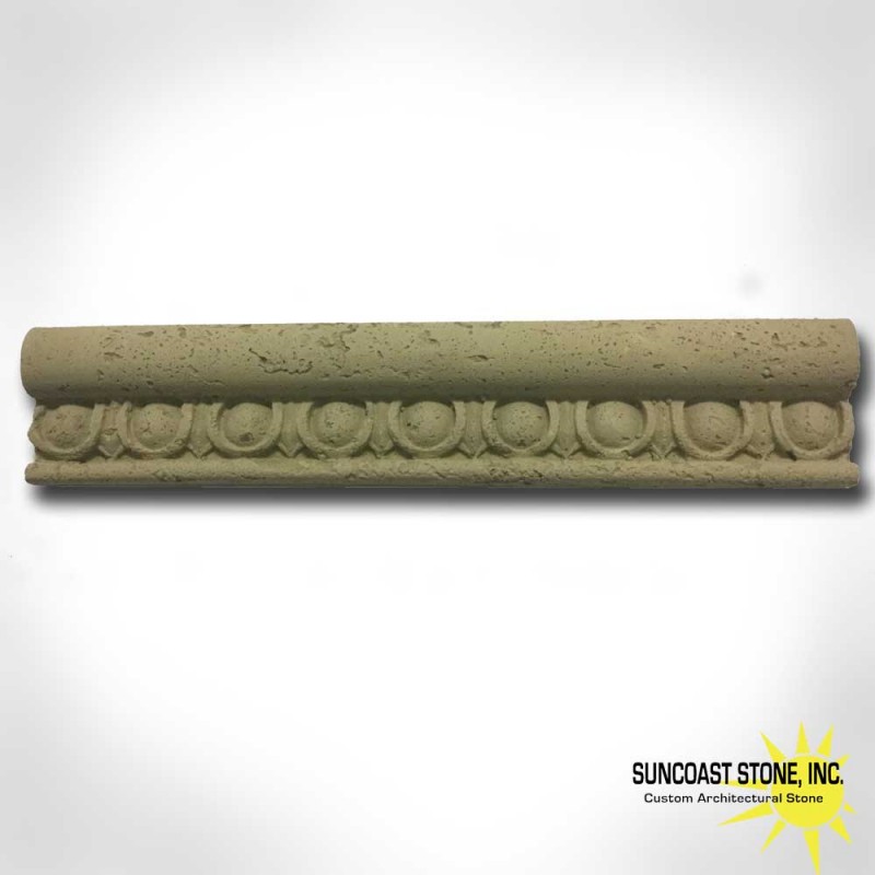 Acanthus Leaf listello border tile 12x3 - Suncoast Stone