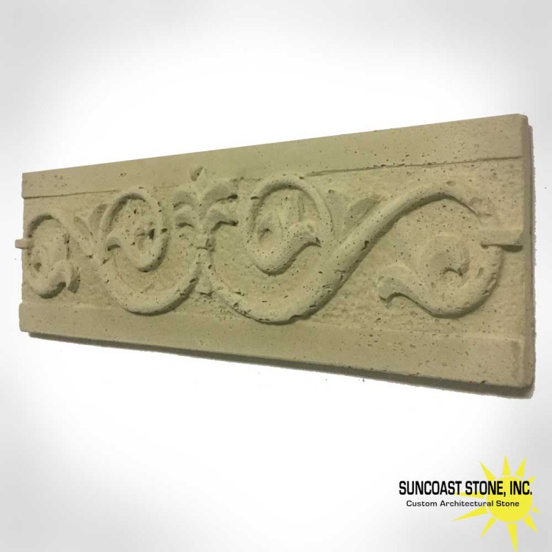 fleur-de-lis listello border tile 3.75 inch - Suncoast Stone