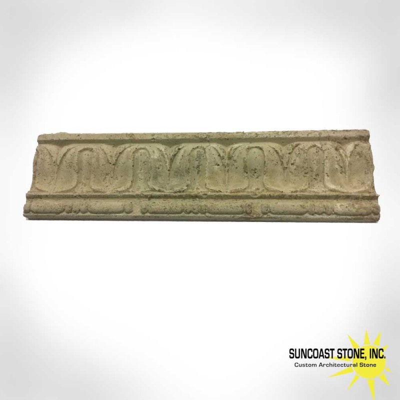 Acanthus Leaf listello border tile 12x3 - Suncoast Stone