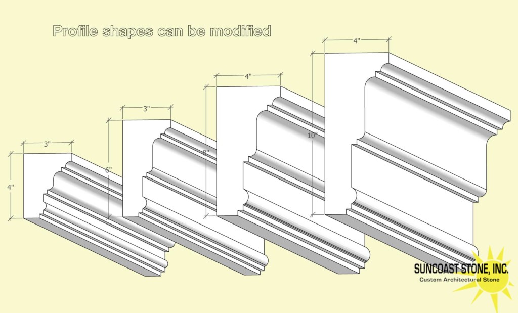 CS12 concrete window casing profile - Suncoast Stone