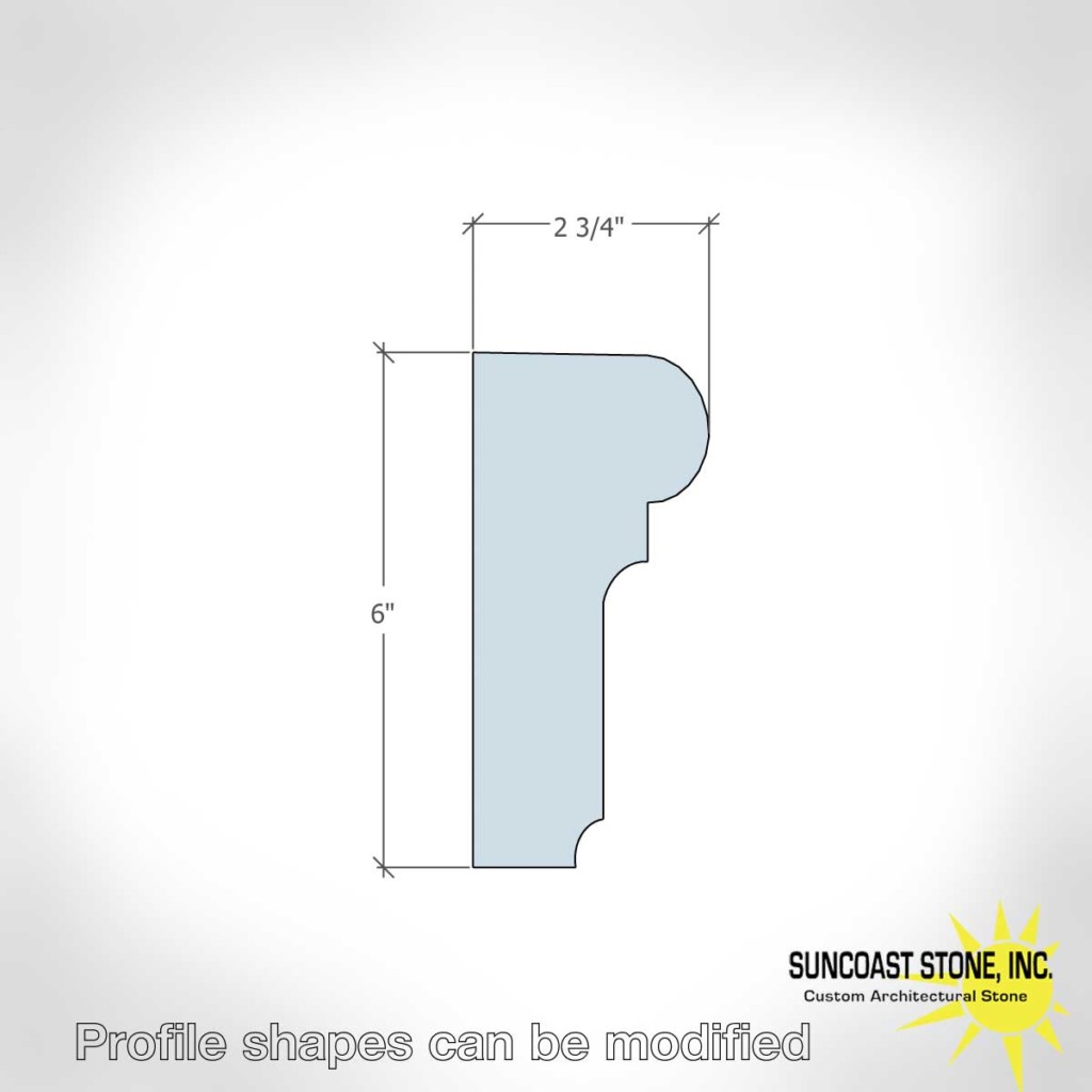 CS20 concrete window trim art deco - Suncoast Stone