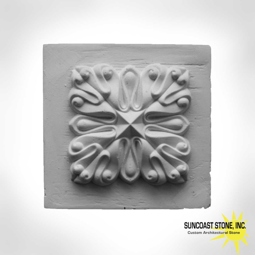 RS14 Stone Rosette tile 6 inch - Suncoast Stone