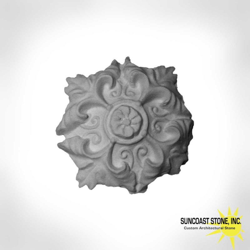 RS53 Small Traditional Rosette 4.75 inch - Suncoast Stone